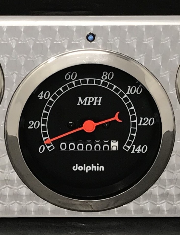 1941-1946 Chevy Truck 5 Gauge Dash Engine Turned Panel Black | Analog ...