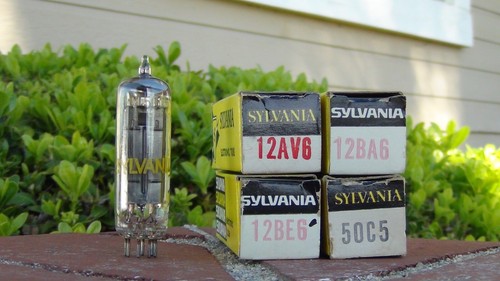 12AV6 12BA6 12BE6 50C5 NOS SYL Tube Set Hallicrafters S-120 SW/AM Rcvr ...