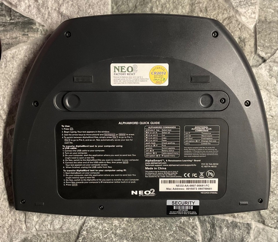 TESTED AlphaSmart NEO2 Laptop Word Processor NEW BATTERIES USB Cable | eBay