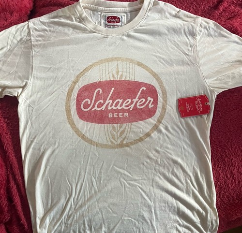 Schaefer Beer Vintage Fade T-Shirt Beige-NEW NWT Medium RARE!!! | eBay