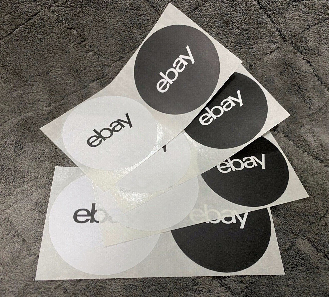 EBay Brand Round LOGO (2)(4)(6)(8)(10) Stickers Decal Black & White ...