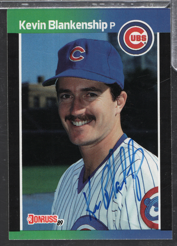 Kevin Blankenship Cubs Autographed 1989 Leaf Donruss #658 w/COA ...