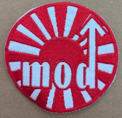 MOD Patch Embroidered Iron On Red Sun NEW 2.75 Inches! | eBay