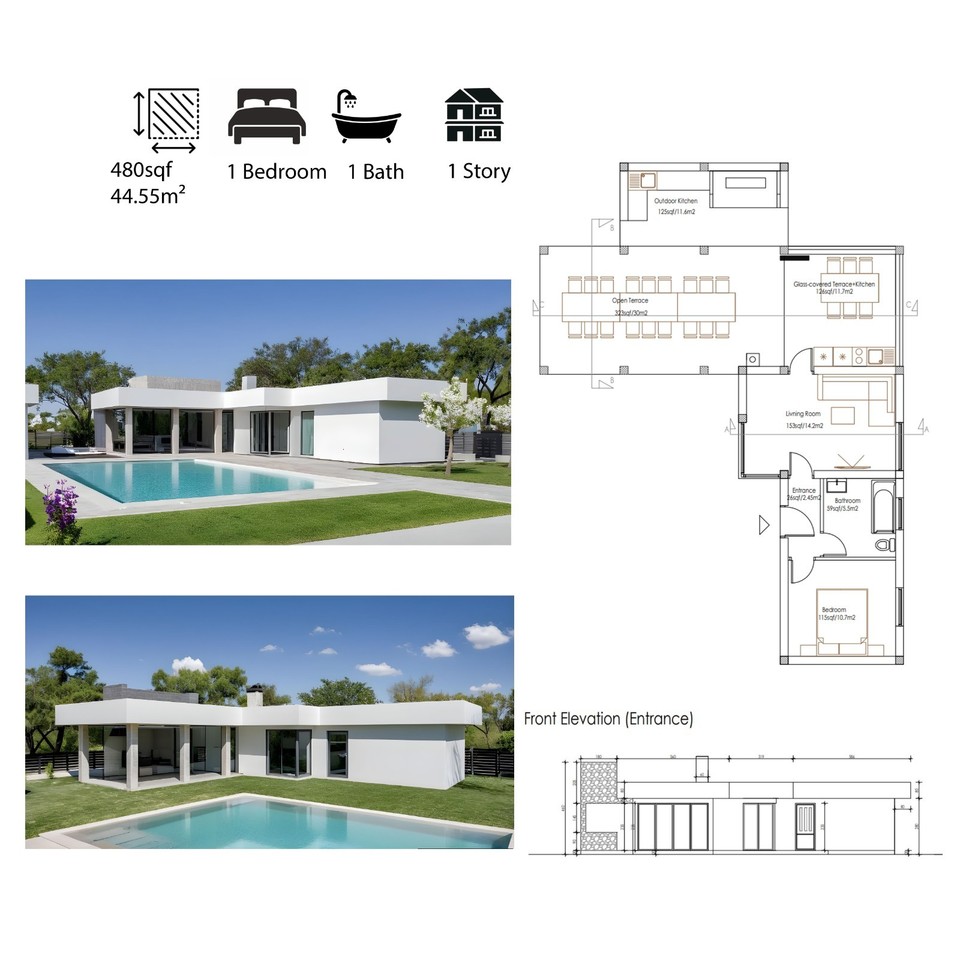 12 Modern House Plans PDF – Small & Large Home Floor Plan Blueprints, 2 ...