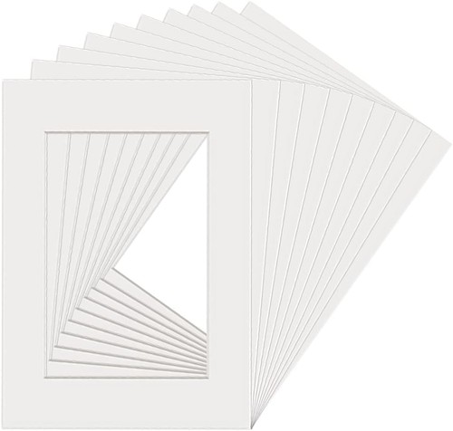10Pcs White Picture Mounts, A3 Mount Frame Mounts Acid Free Photo ...