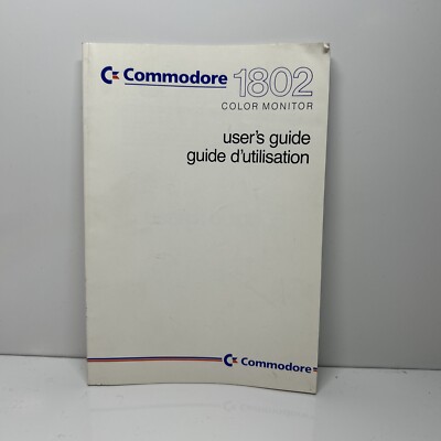 COMMODORE 1802 Color Monitor User's Guide vintage computer reference ...