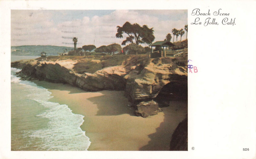 Postcard 1976 Beach Scene, La Jolla, Calif Rocks Waves SD5 VTG VPC03 ...