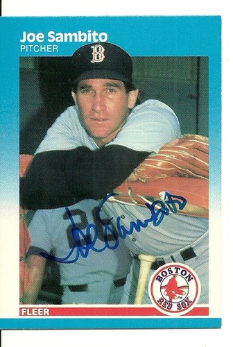 JOE SAMBITO BOSTON RED SOX SIGNED AUTO 1987 FLEER CARD #43 W/COA | eBay