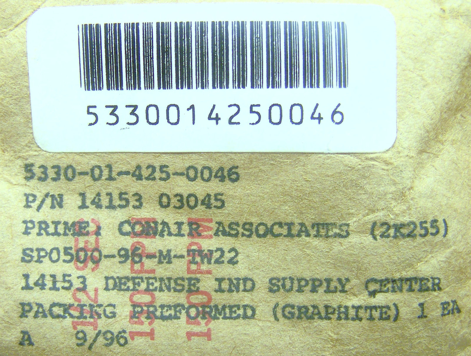 NAVY BOAT CONAIR 03045 NOS SHAFT GRAPHITE PACKING SEAL ASSY 5 PC 1" ID ...