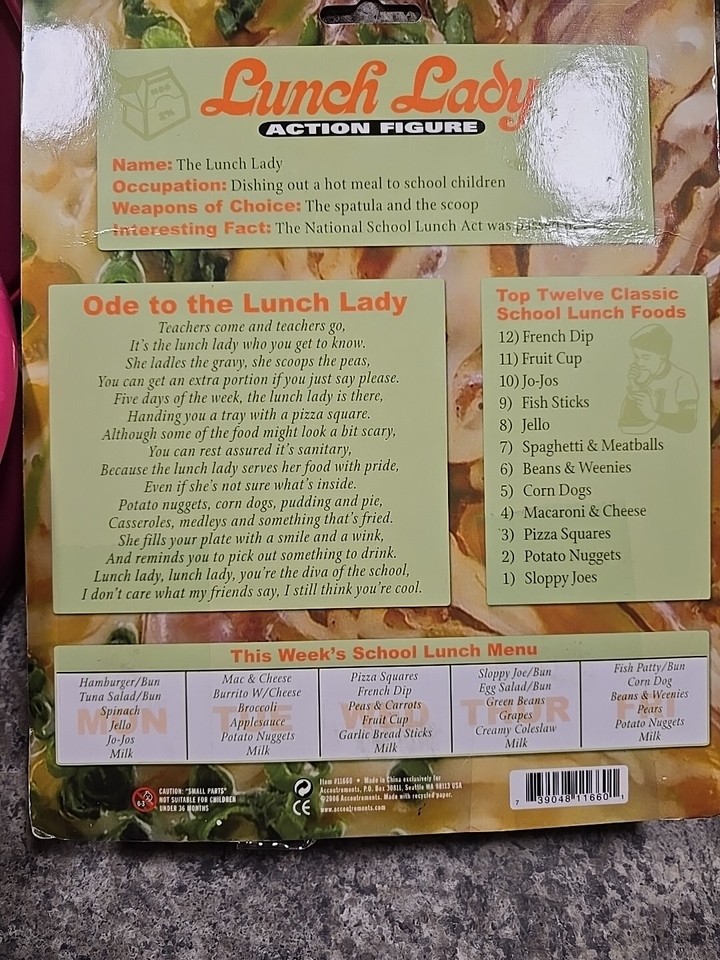 Lunch Lady Action Figure Chris Farley Accoutrements Memorabilia SNL ...