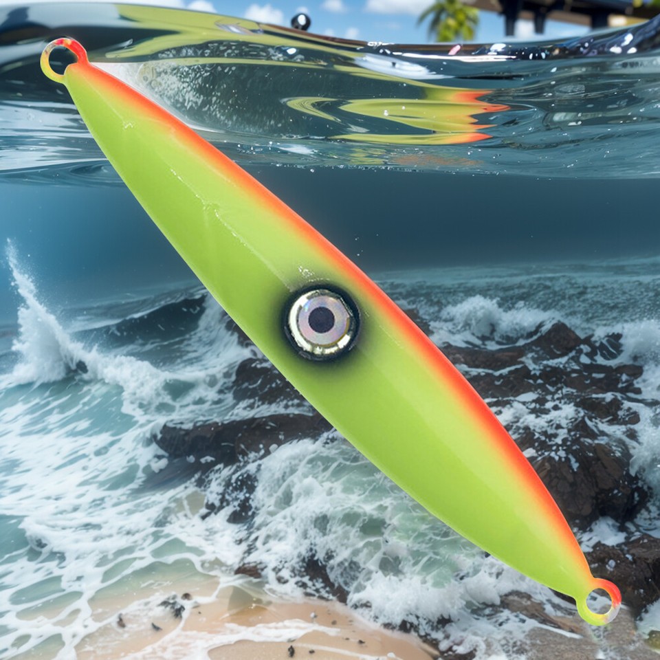 Slow Pitch Jigs Flat Fall Fishing Jigs 120g 150g 200g with Light for ...