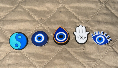 5 croc charms rare 🧿 evil eye 🪬 hamsa protection persian rare ...