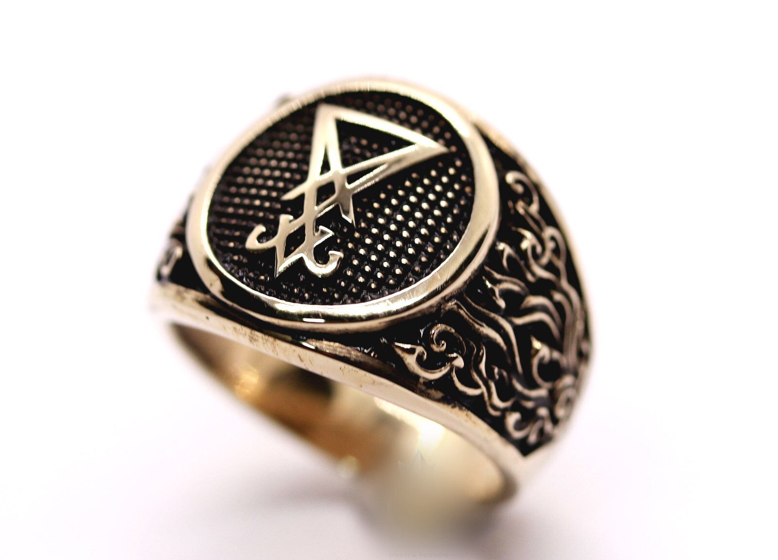 Lucifer Ring Brass Ring Sigil of Lucifer Ring Brass Jewelry Lucifer ...