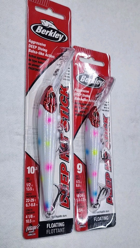Berkley Deep Hit Stick Skake And Bake 9 10.5 FISHING LURE LURES 2 PC ...
