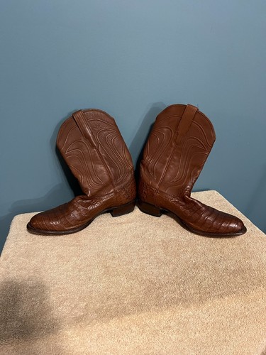 Tecovas The Dillon Pecan Caiman 10.5D Cowboy Boots Men’s | eBay