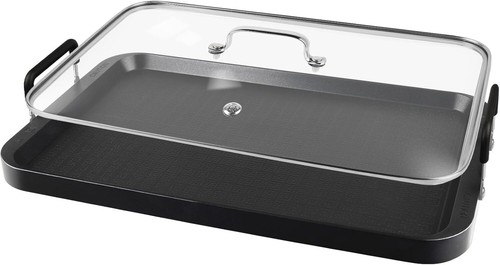 2 Hearth Griddle Plates (with glass lids), flat griddle for glass ...