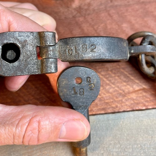 Property Of Alcatraz Prison Adjustable Handcuffs Iron Cuffs & Key | eBay