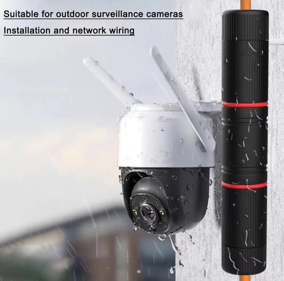 RJ45 Coupler Waterproof Connector Pass Through Camera Cable Outdoor 2 ...