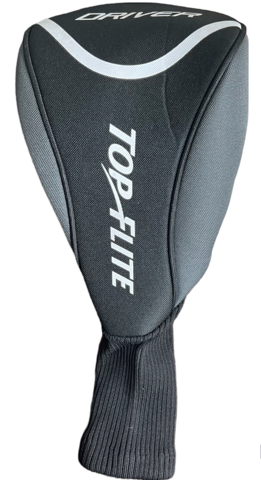 Top Flite Driver 1 Head Cover Gray And Black Sleek Club Cover | eBay
