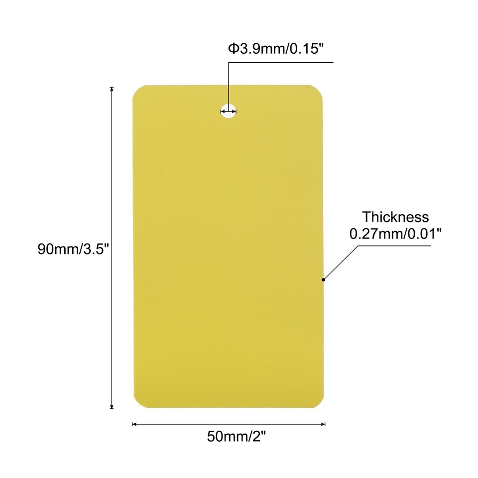 Waterproof Wires Plastic Shipping Tags,2x3.5 Inch Yellow 50pcs with ...