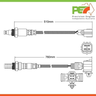 2x Premium Pre & Post-Cat Oxygen Sensors For Toyota Kluger / Highlander ...