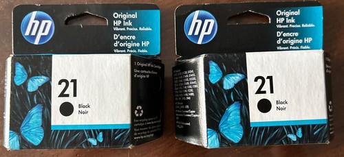 Oct 2023: 2-HP Black 21 Ink Cartridge - Brand new OEM Pack Combo Free ...