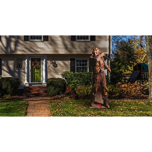 JASON VOORHEES "Friday the 13th" Plastic OUTDOOR YARD DECOR Standee ...