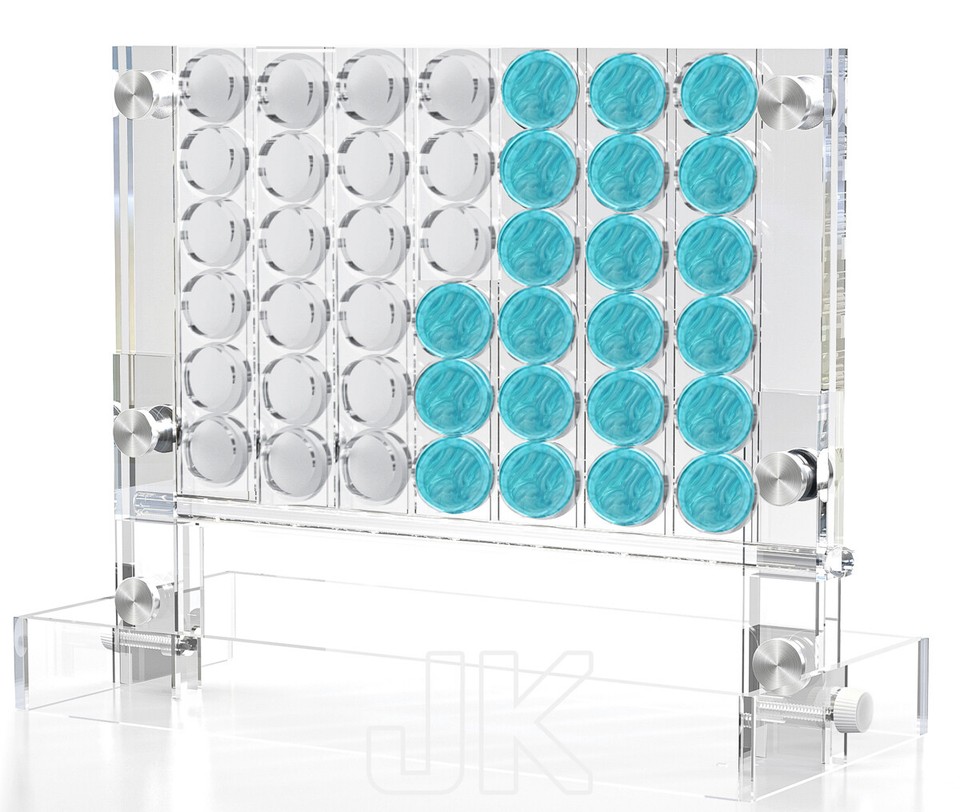 Connect Four - 4 in a Row - Luxury Acrylic Board Game in Various Colour ...