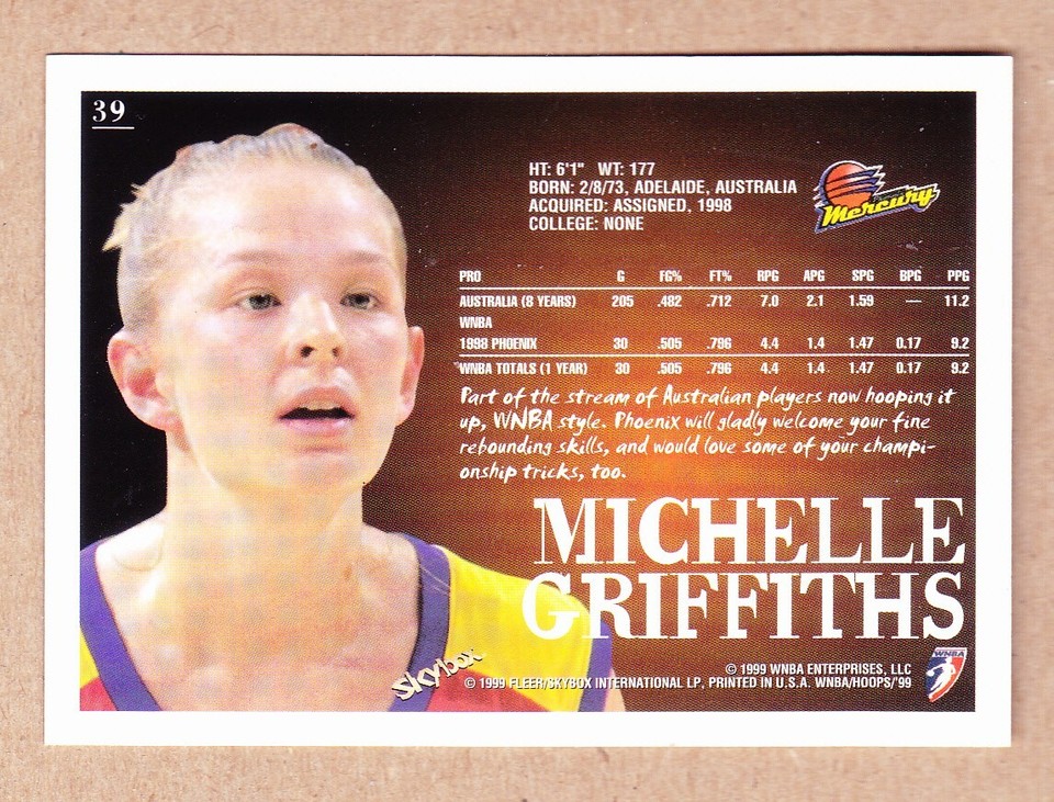 Michelle Griffiths signed 1999 Fleer Skybox Rookie card #39-Phoenix Mercury | eBay