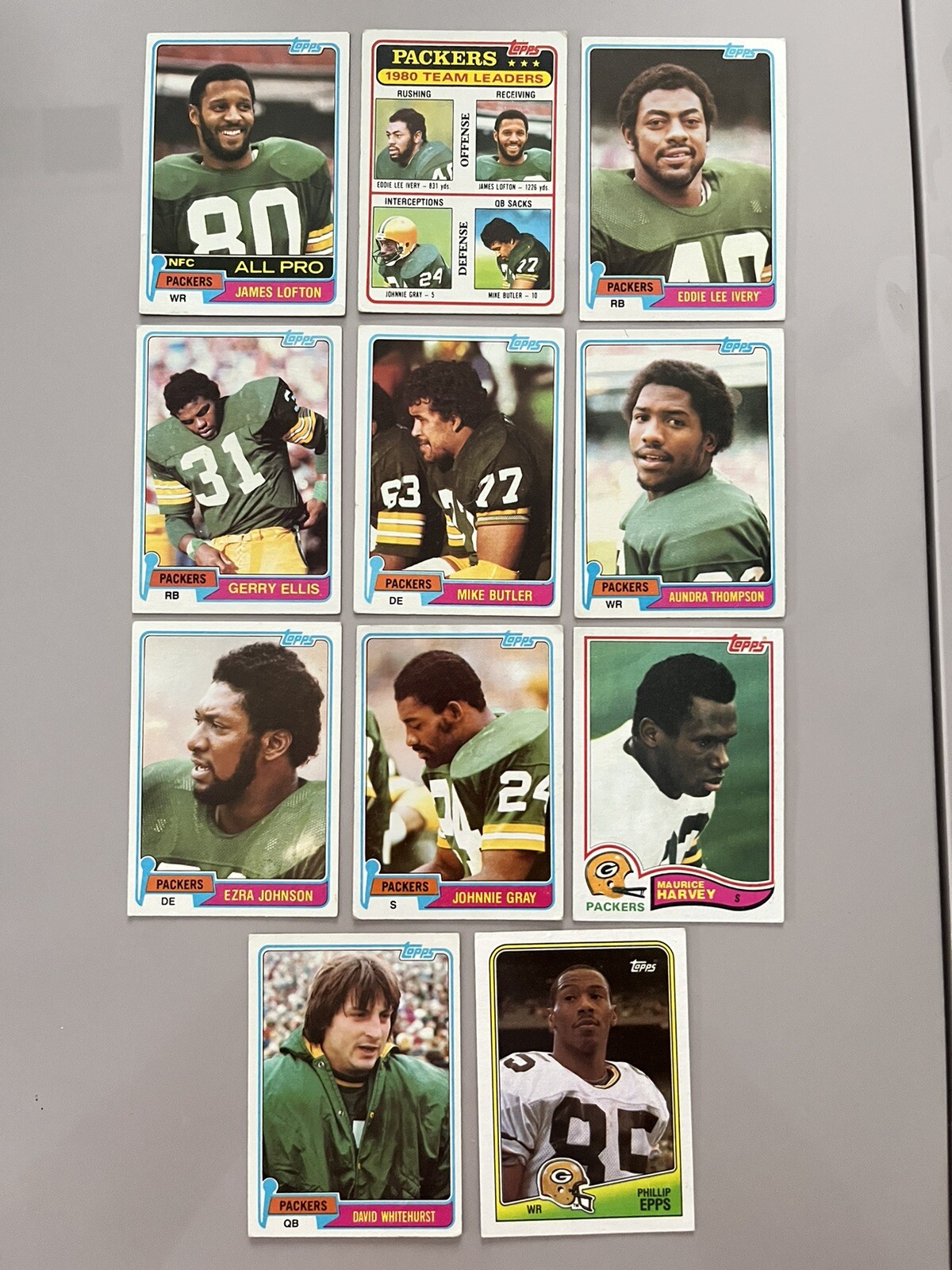 1980-81 Topps Green bay Packers 11 card lot, including Team Leaders | eBay
