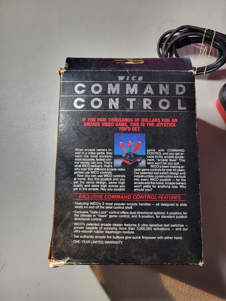 Wico Command Control Joystick Controller For Atari 2600 Commodore ...