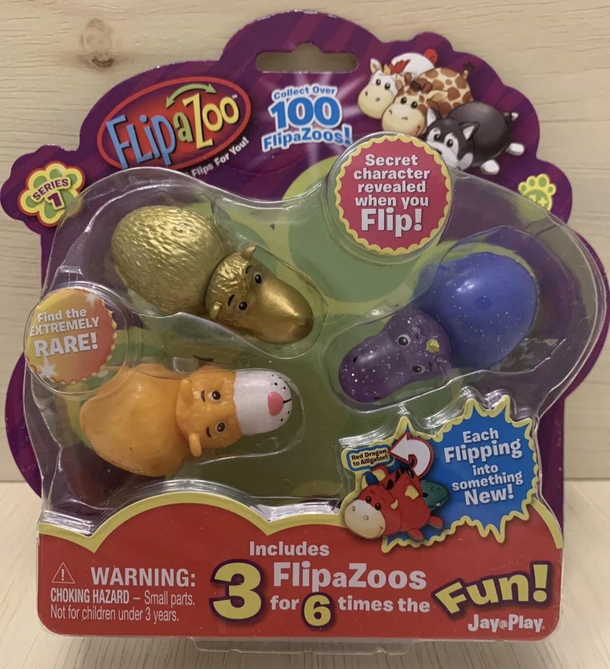 FlipaZoo 3 Pack Series 1 (as shown) Collectible Mini Figures JayPlay ...