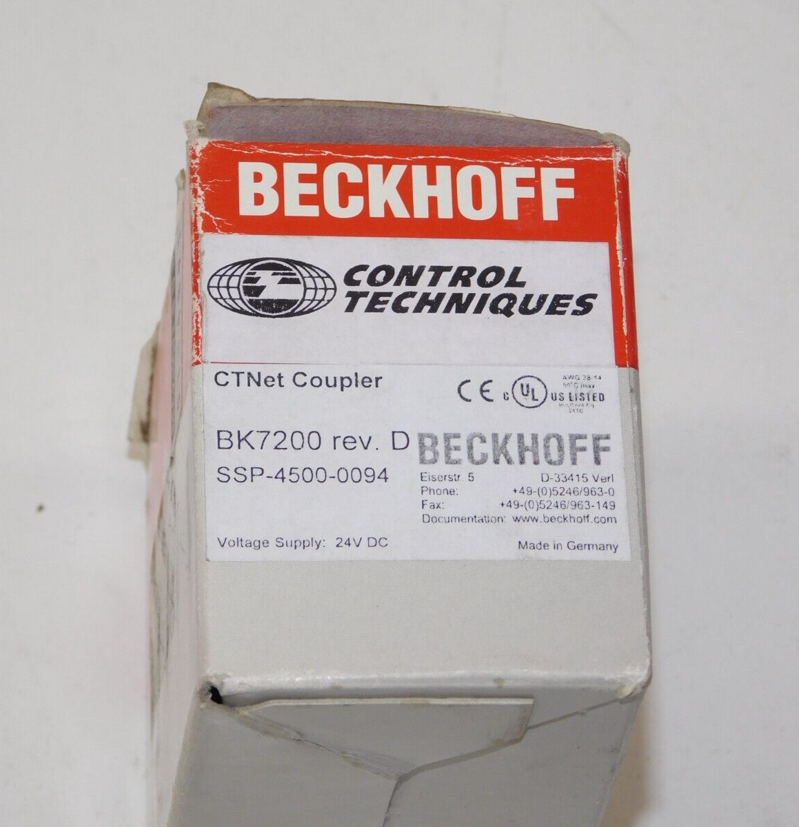 Beckhoff BK7200 CTNET Control Techniques Bus Coupler for sale online | eBay