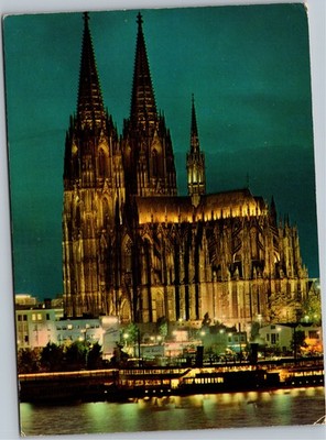 Postcard Germany Cologne Cathedral in festive lighting | eBay