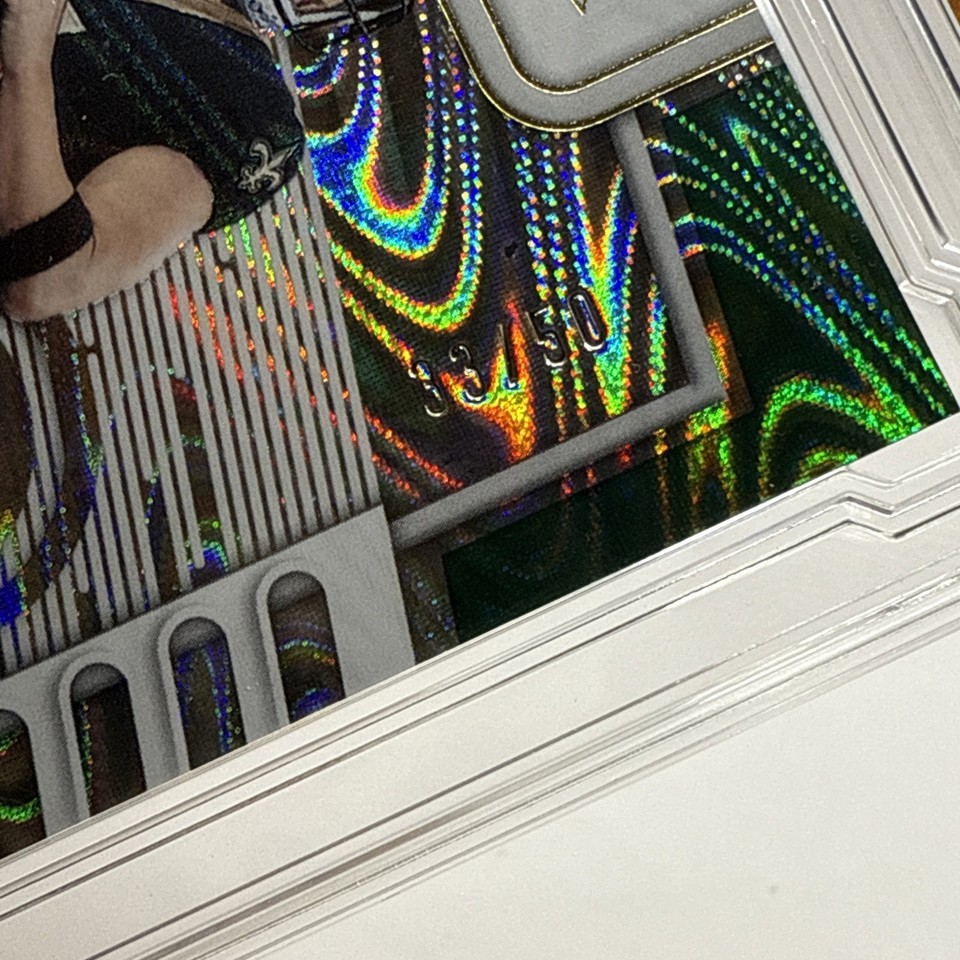 Derek Carr 2023 Panini Absolute #22 Green Swirl /50 Graded 9 NFL Saints ...