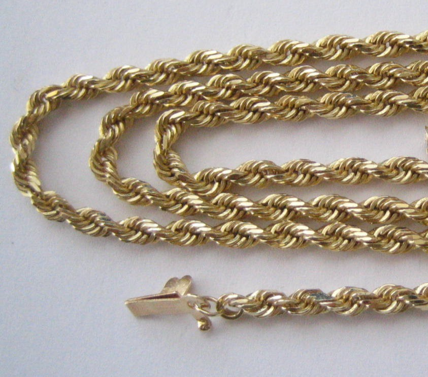 Michael Anthony 14k Gold 20" Diamond-Cut Rope Chain ~ 11.9g | eBay