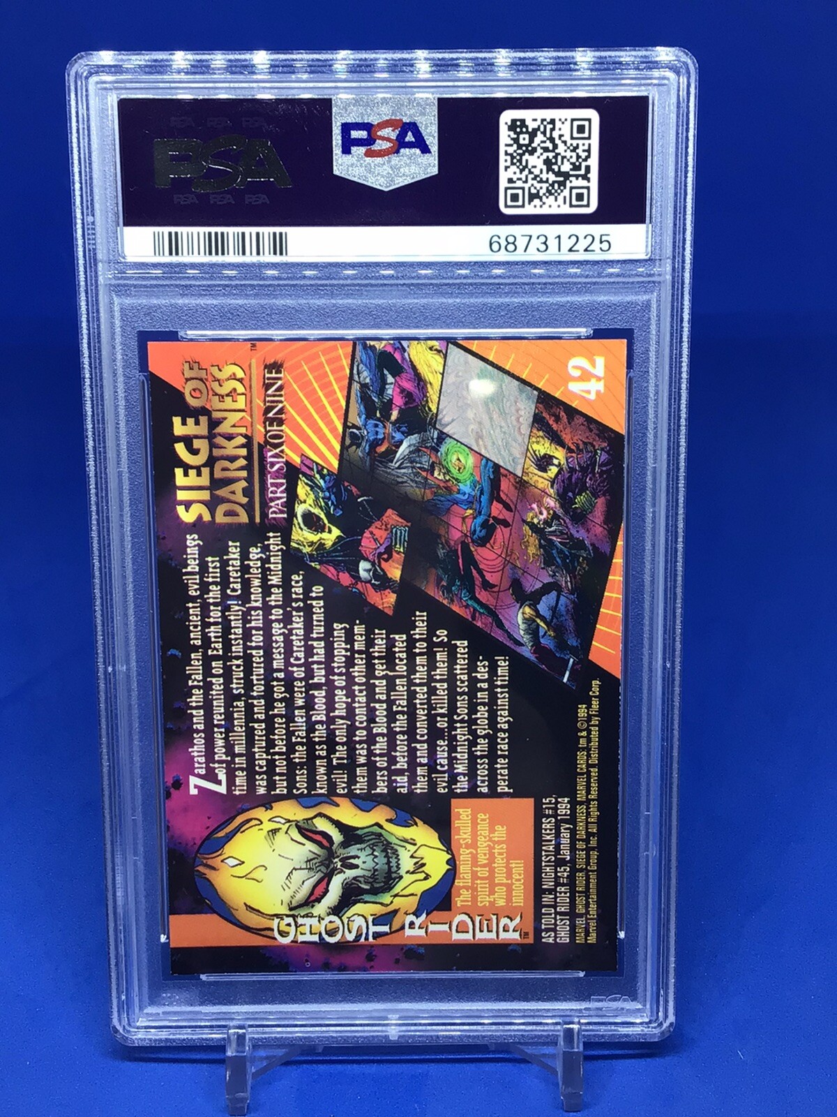 1994 Marvel Masterpieces Ghost Rider Base PSA 9 #42 Defenders | eBay