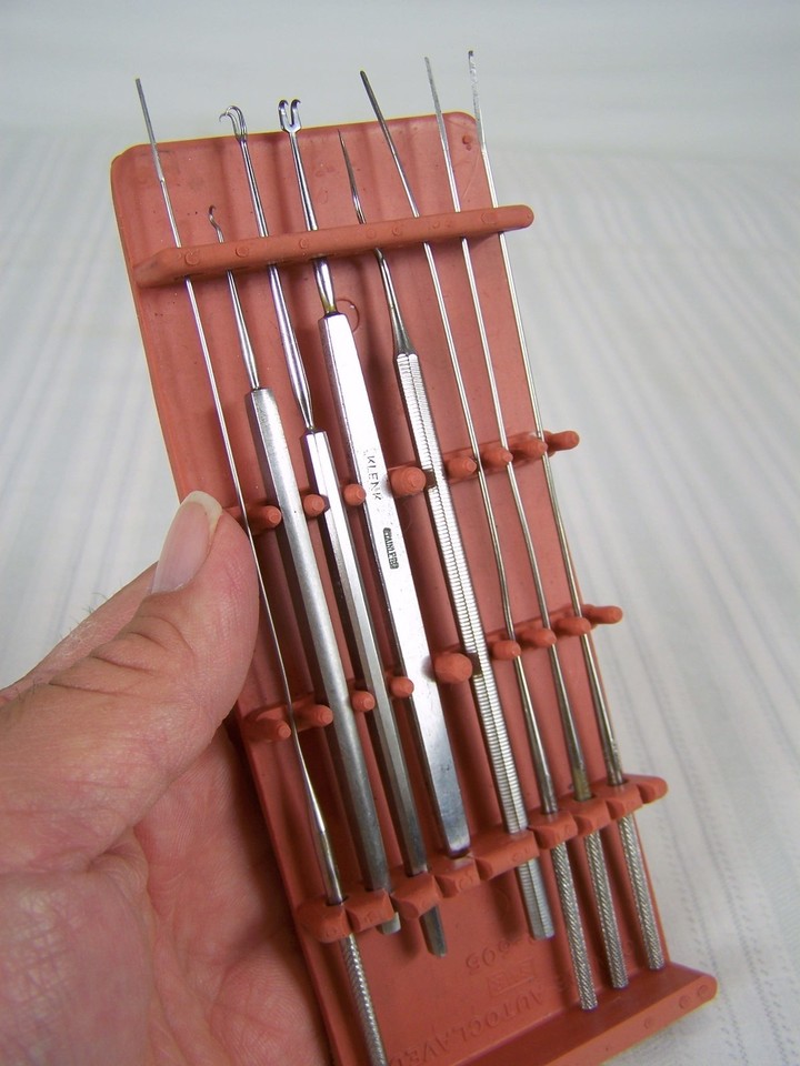 DENTAL TOOL SET OF 8 STORZ H MISDOM FRANK WECK KLENK L SILVERMAN WITH ...