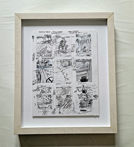 Framed Drawing Thumbnail Sketches by David Jablow Mixed Media on Paper ...