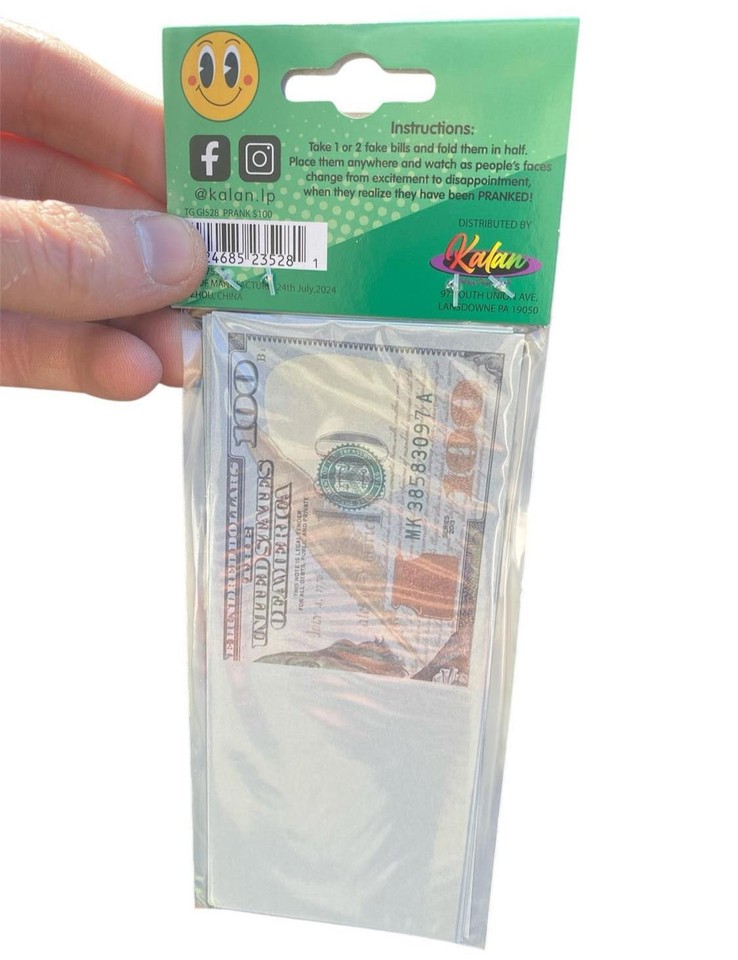 10-Pack Fake $100 Bills – Prank Money Gag Joke Phoney Play Cash Grab ...