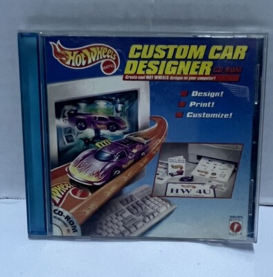 Hot Wheels Custom Car Designer CD-Rom Computer Game Mattel Media 1997 ...