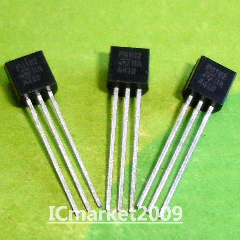10 PCS P0102DA TO-92 P0102DA1AA3 P0102 Thyristor 0.8A 400V, SCRs ...