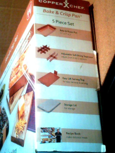 NIB Copper Chef Bake & Crisp Pan Roast Bake Crisp Slice Non-Stick 11" X ...