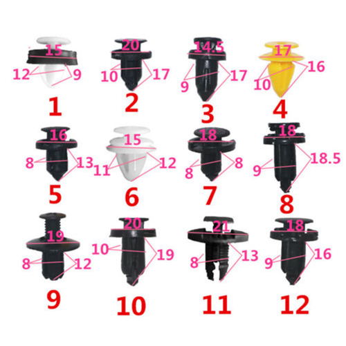 150Pcs Car Body Plastic Push Pin Rivet Fasteners Trim Panel Moulding ...