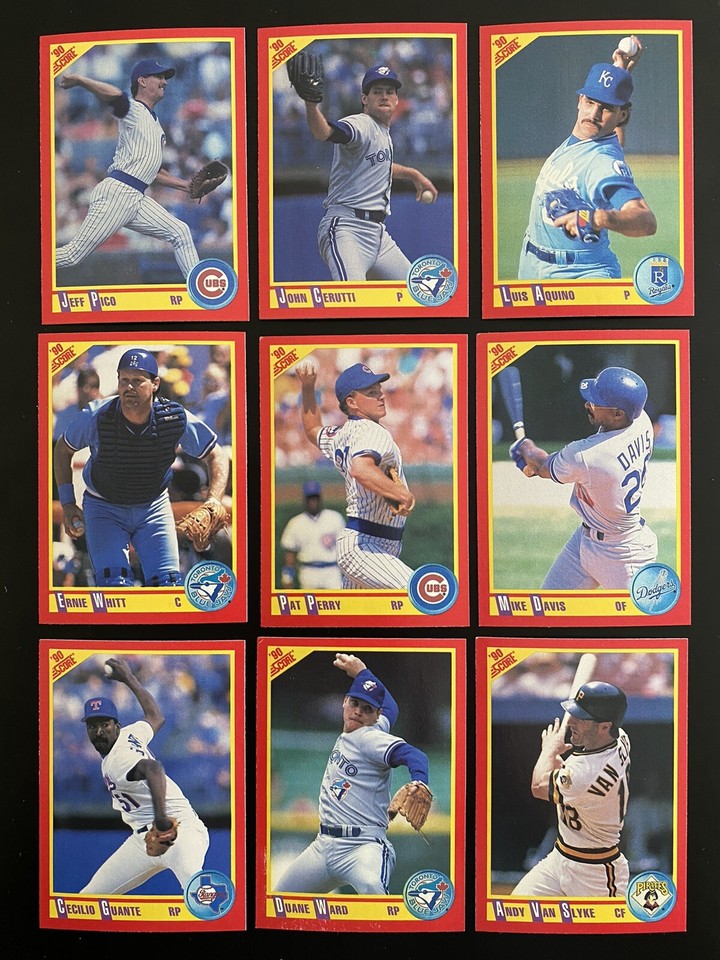 1990 SCORE Baseball Cards. Card # 251-500. You Pick to Complete Your ...