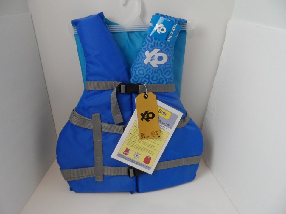 X2O Universal Life Vest Blue Life Jacket Beach Fishing Gear Safety XXL ...