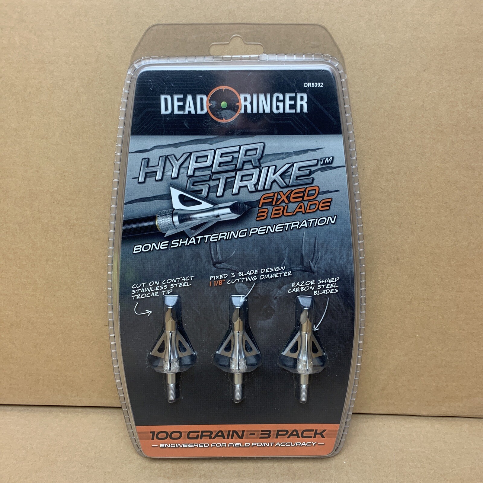 Dead Ringer HYPER STRIKE 3 Blade Fixed DR5392 100 Grain | eBay