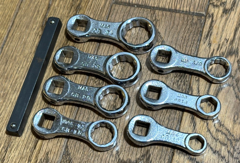 MAC Tools SAE Torque Adapter Set Obstruction Socket Crowfoot Wrench Lot Box End | eBay