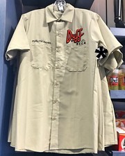 Universal Studios The Simpsons Quality Control Duff Beer Work Shirt 2xl ...