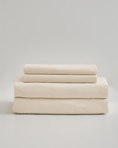 Quince Classic Organic Percale Sheet Set Ivory Bedding Twin | eBay